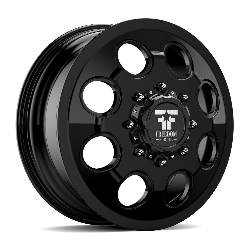 20x8.25 Freedom Forged FF01 Founder Gloss Black DUALLY FRONT Wheel 8x6 ...
