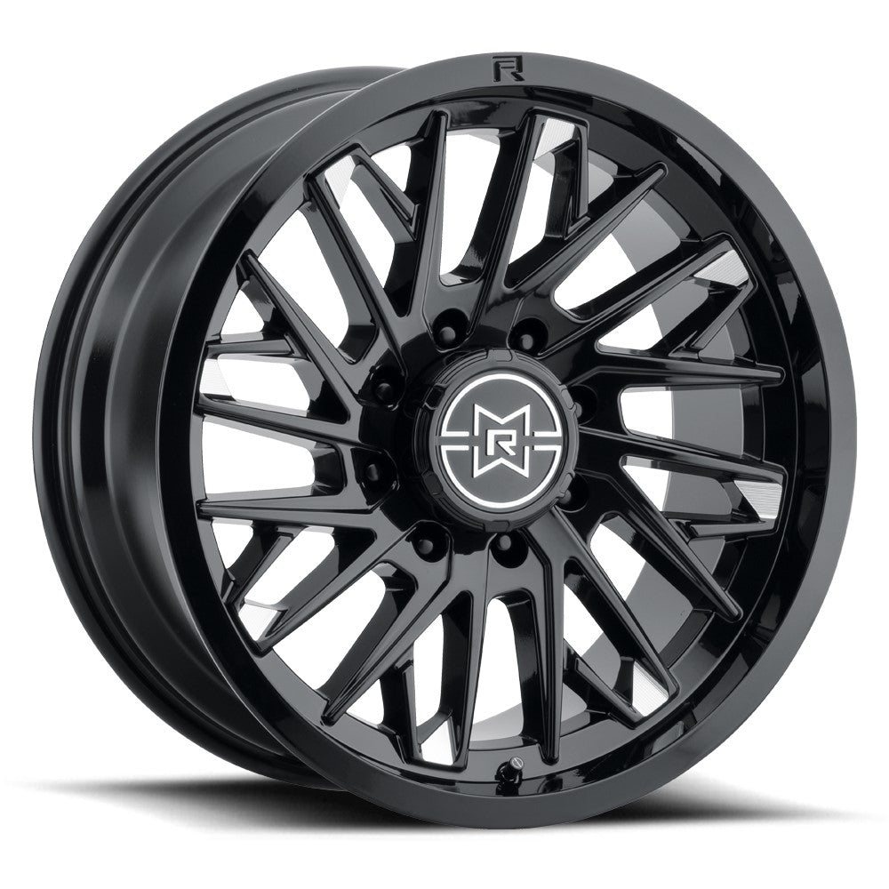 20x10 Method MR801 Raised Gloss Black Milled Wheels 8x180 (-18mm) Set ...